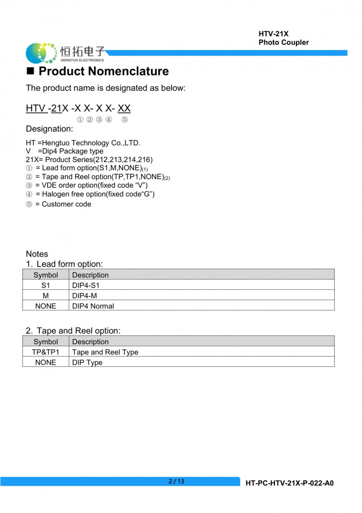 HTV-214 datasheet page 3