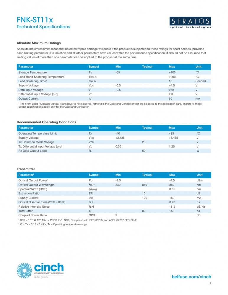 FNK-ST11H datasheet page 3