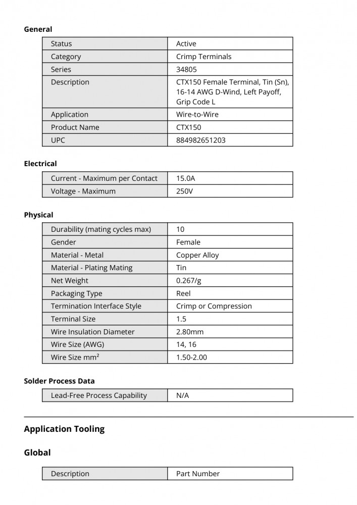 MOLEX 348050113 technical document page 2