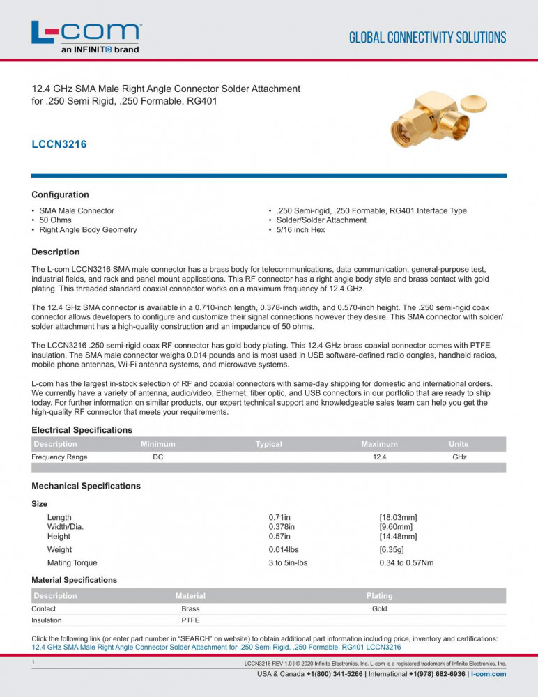L-com LCCN3216 technical document page 1