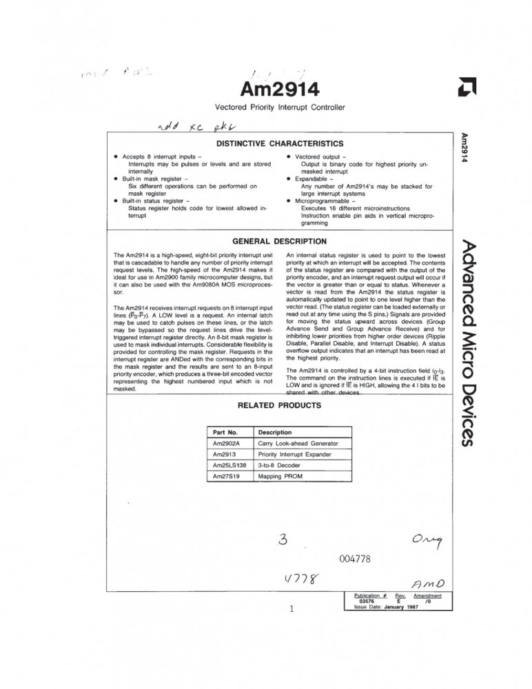AM2914 datasheet page 2
