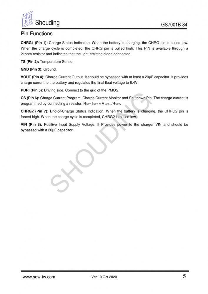 GS7001B-84 datasheet page 5