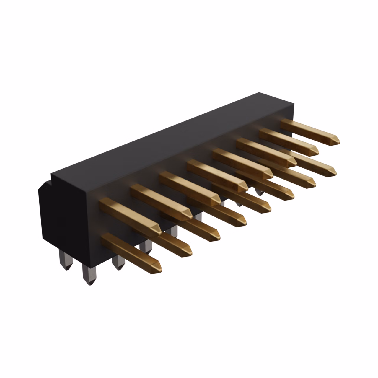 2.00mm Pitch Milli-Grid Header, Right-Angle, Through Hole, 16 Circuits, 0.38µm Gold (Au) Plating, Mating Pin Length 4.00mm, Tail Length 2.16mm, Tray, Lead-Free for sale