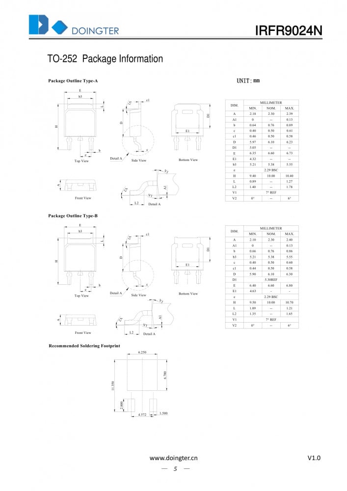 IRFR9024N datasheet page 5