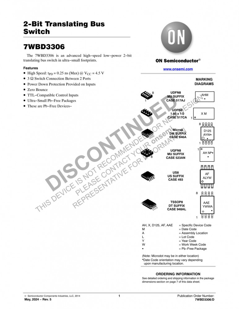 7WBD3306 technical document page 1