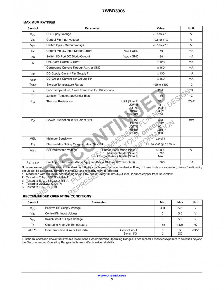 7WBD3306 technical document page 3