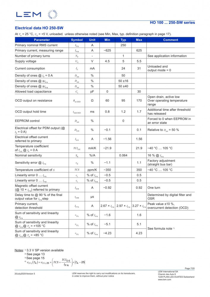 HO 100-SW datasheet page 7