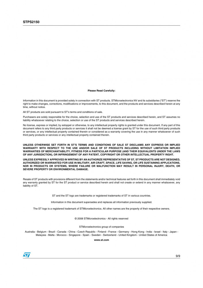 STPS2150 datasheet page 9