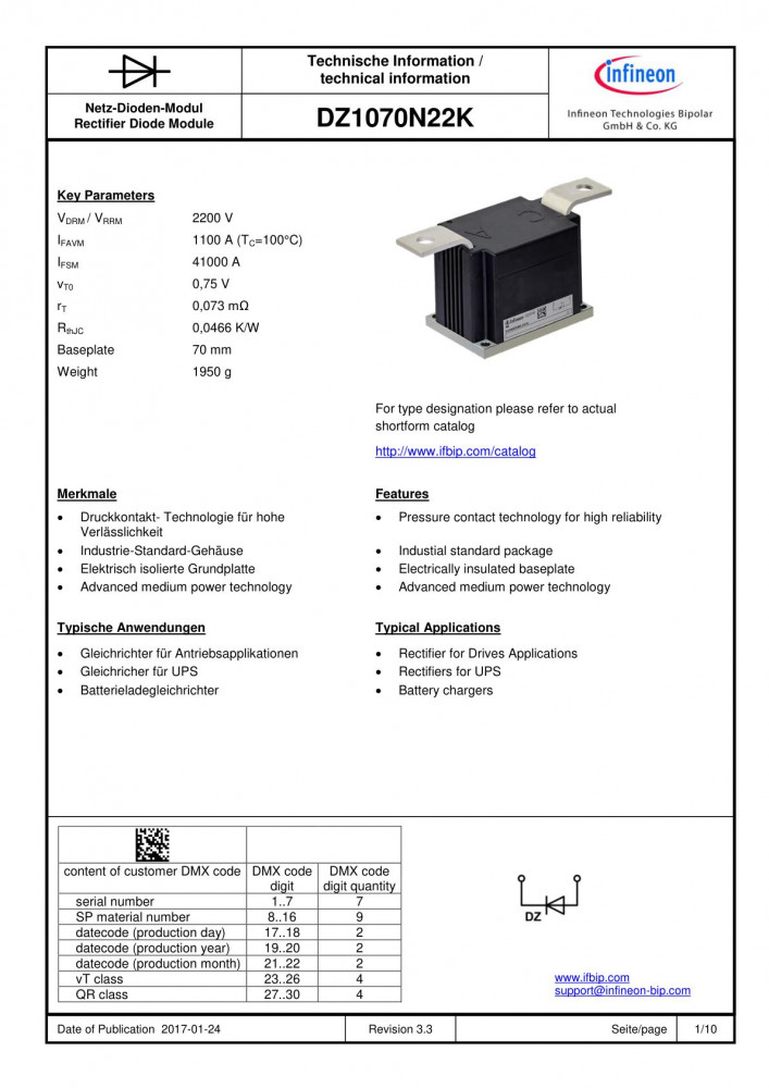 DZ1070N22K datasheet page 1