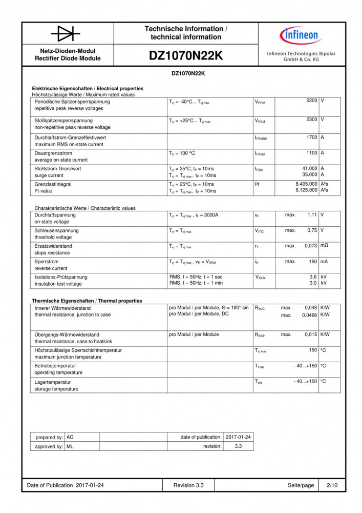 DZ1070N22K datasheet page 2