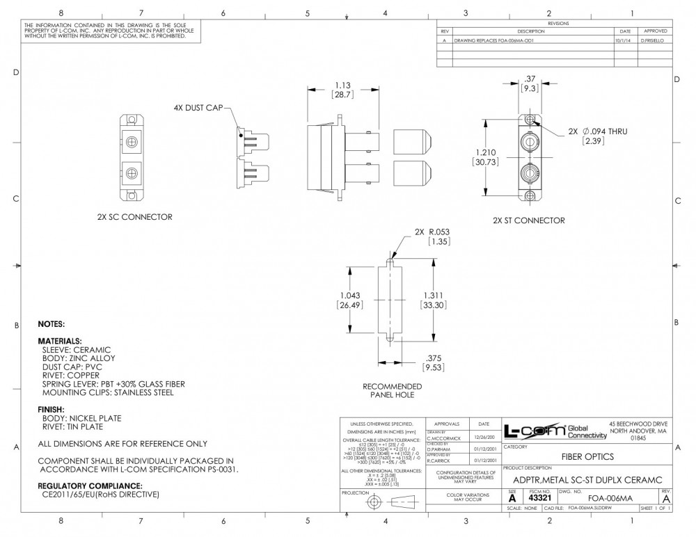 FOA-006MA technical document preview