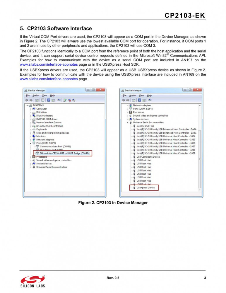 CP2103EK documentation page 3