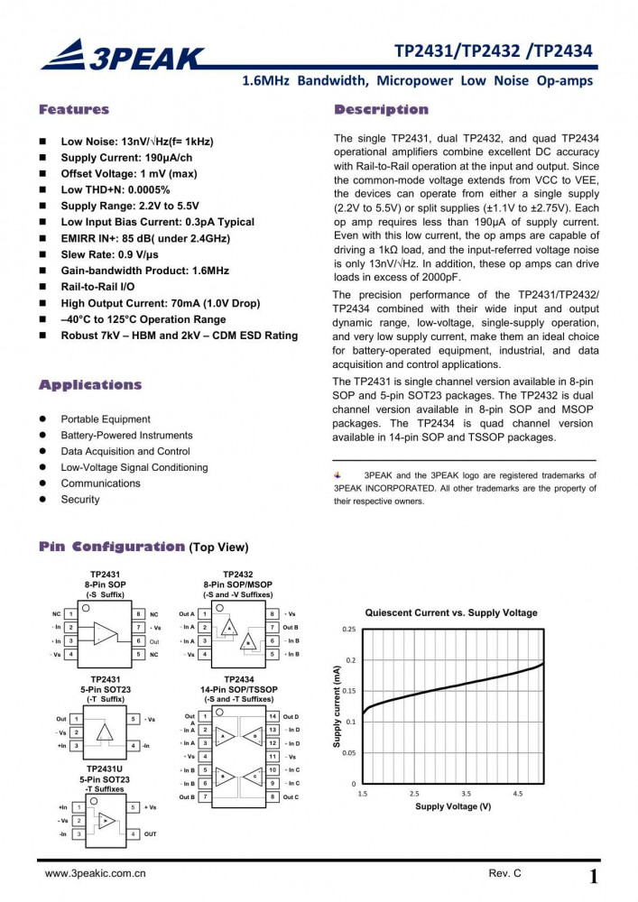 TP2432-SR datasheet page 1