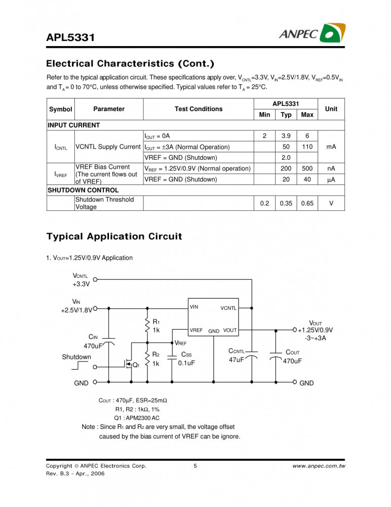 APL5331 datasheet page 5