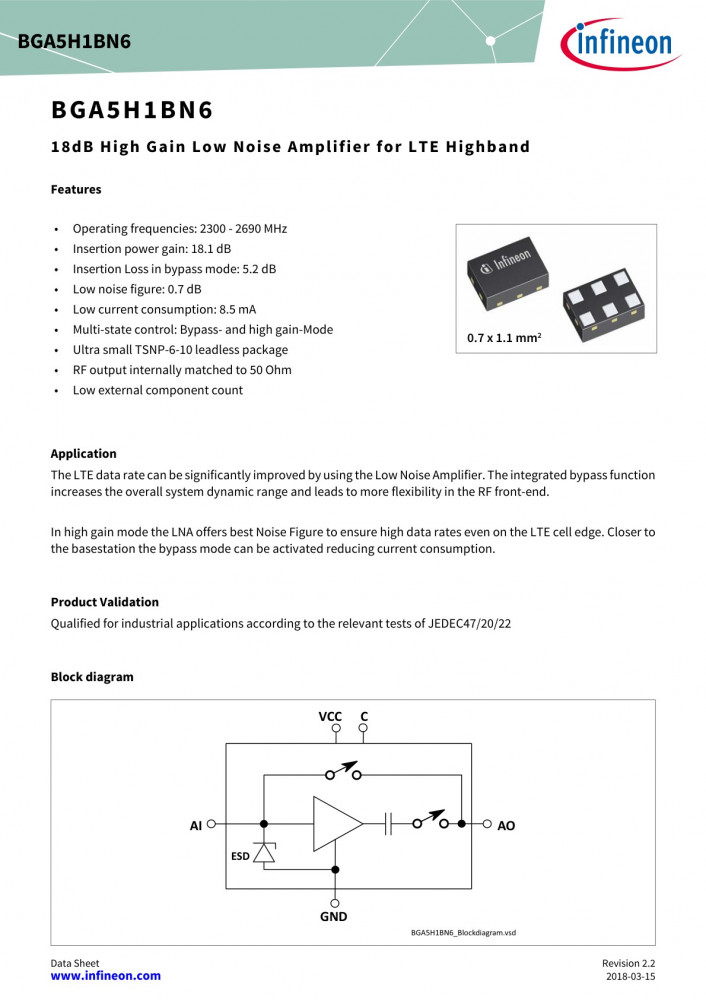 BGA5H1BN6 datasheet page 1