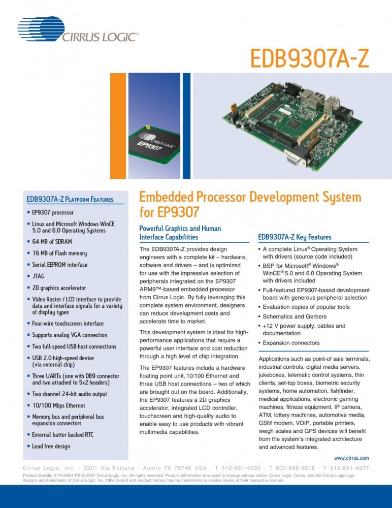 EDB9307A-Z technical document preview