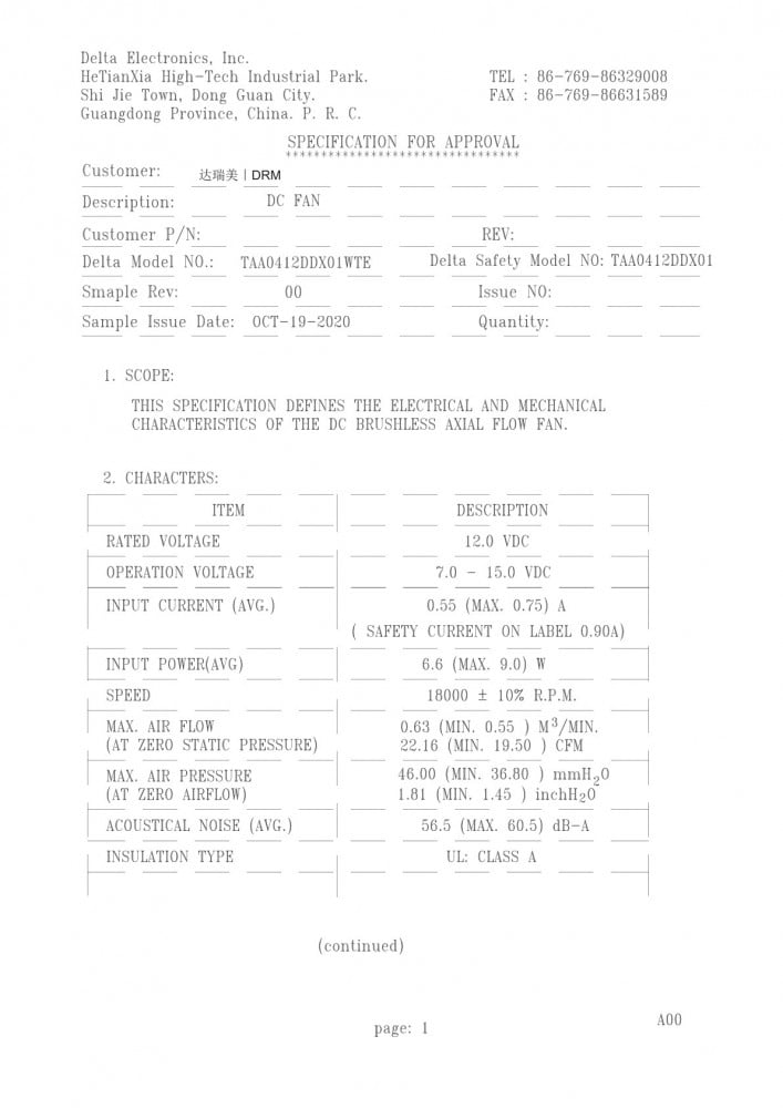TAA0412DDX01WTE specification page 3