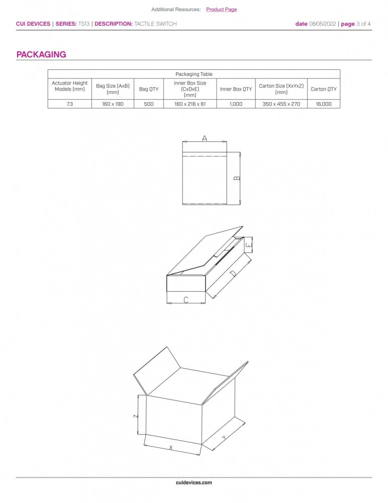 TS13-1212-73-BK-160-D datasheet page 3