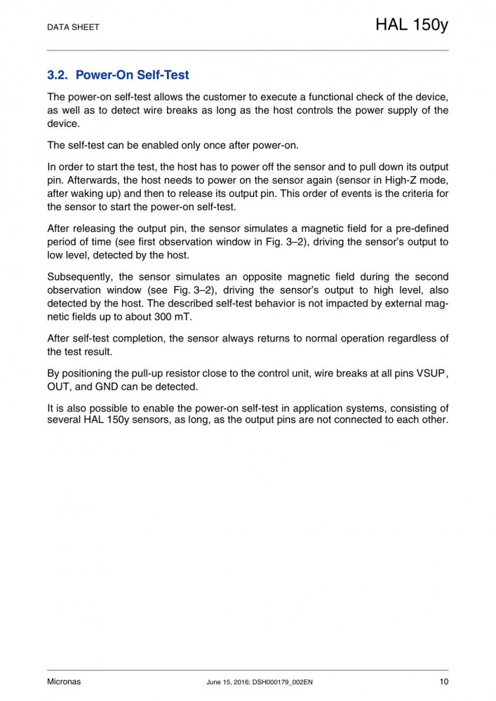 HAL 150y datasheet preview, page 10