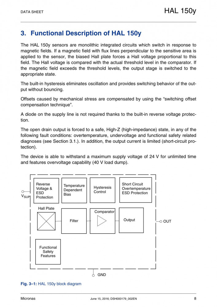 HAL 150y datasheet preview, page 8