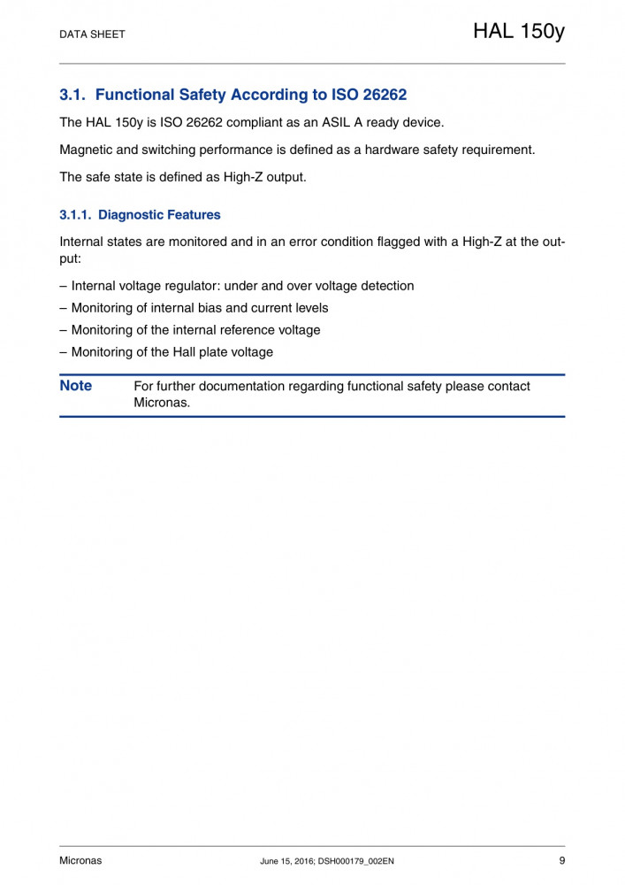 HAL 150y datasheet preview, page 9