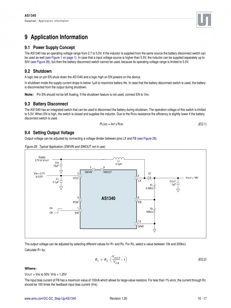 AS1340 datasheet page 10