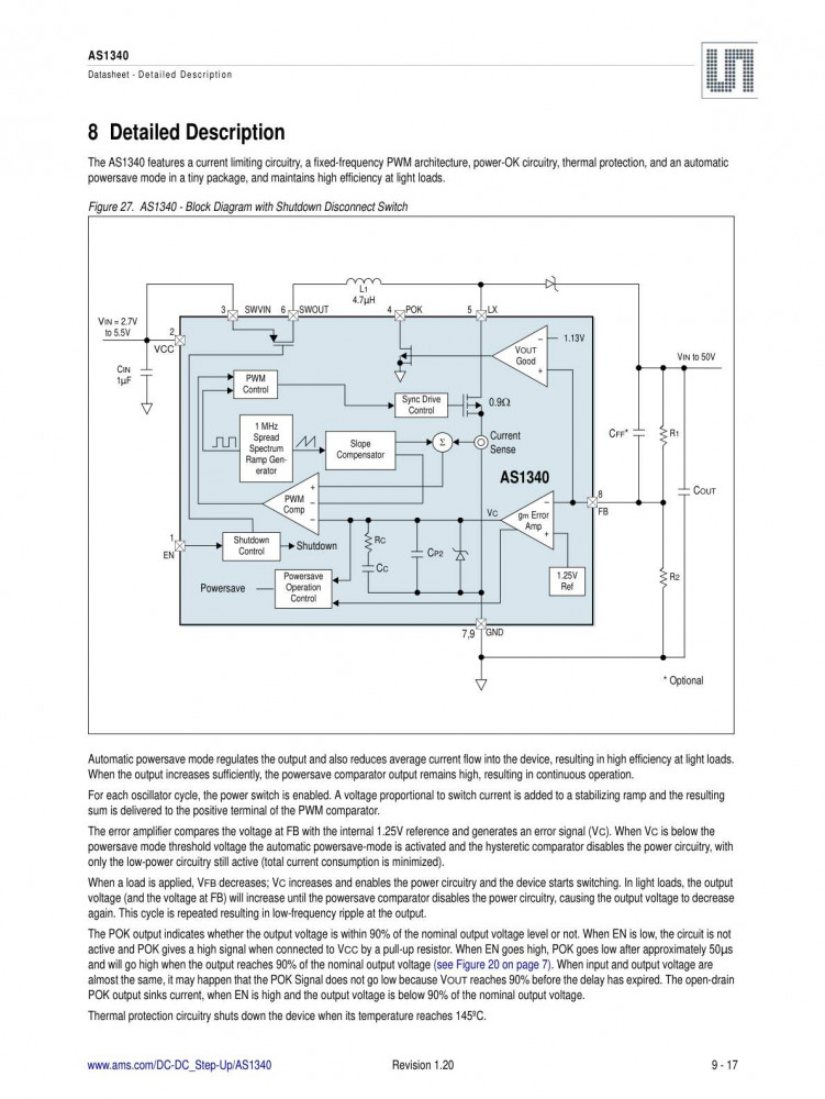 AS1340 datasheet page 9