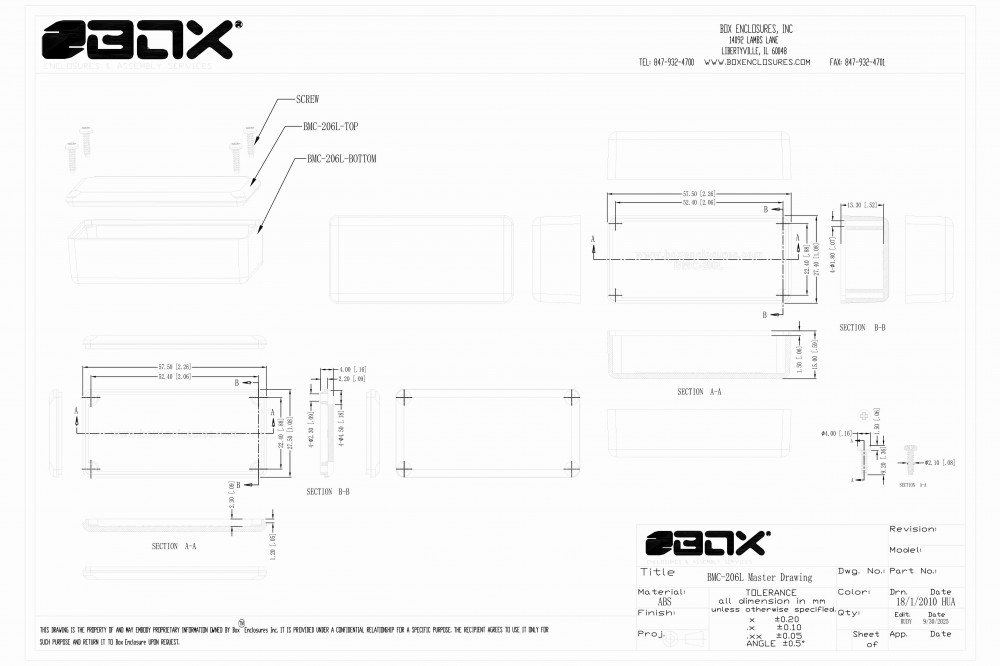 BMC-206L master drawing preview