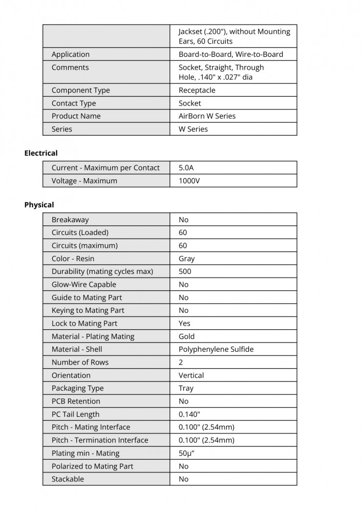 WTAX60SAD9JTA technical document image 2