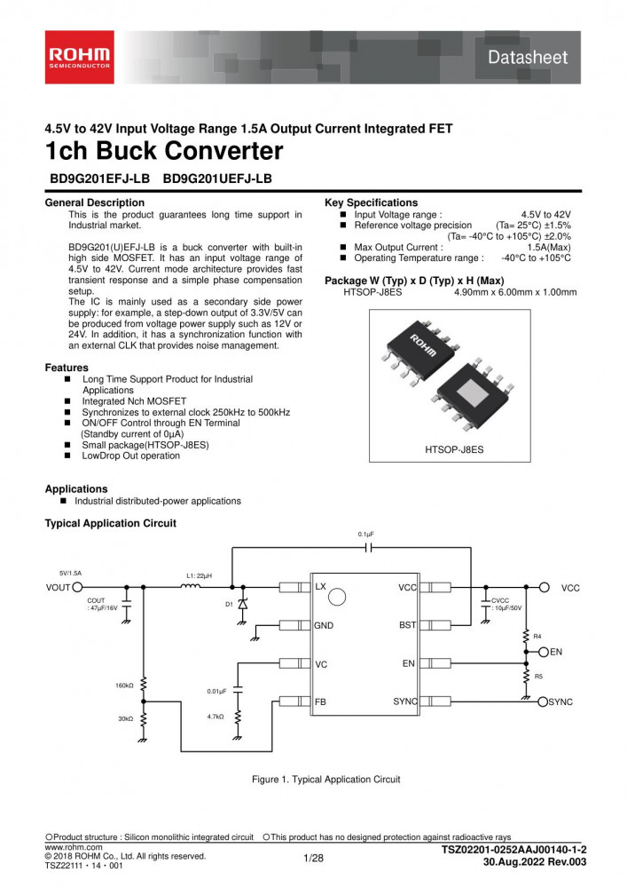 BD9G201UEFJ-LBE2 datasheet page 1