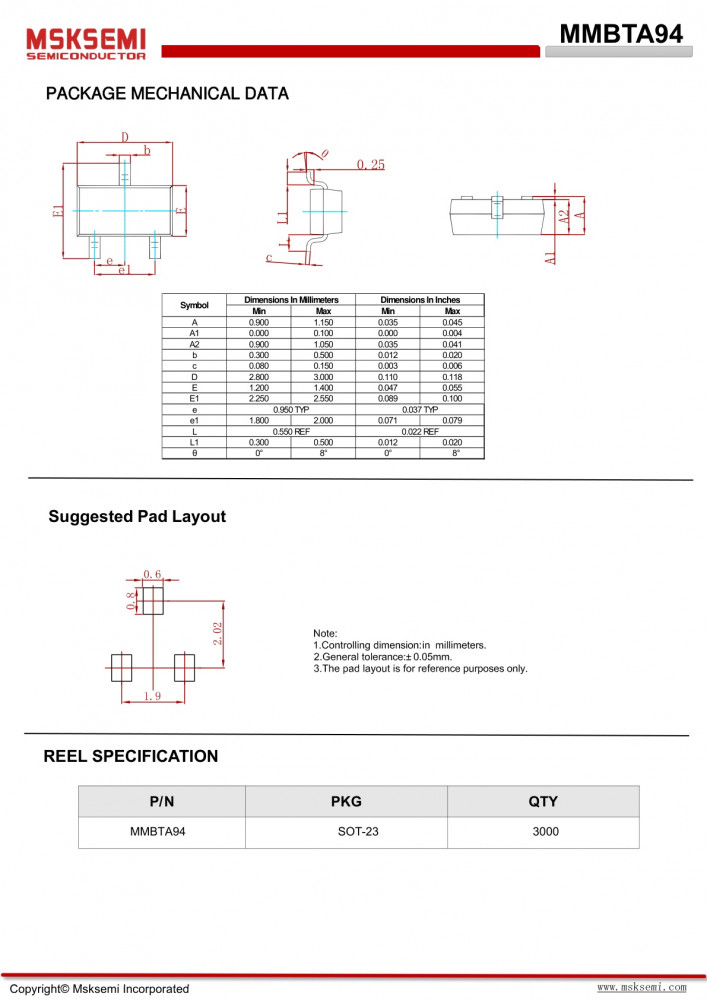 MMBTA94 technical document page 4