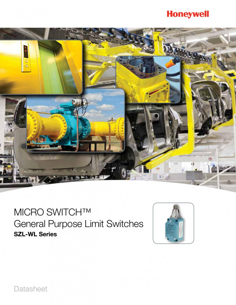 Honeywell SZL-WL Series datasheet page 1