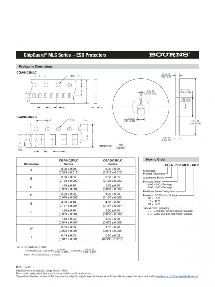 BOURNS ChipGuard MLC datasheet page 3
