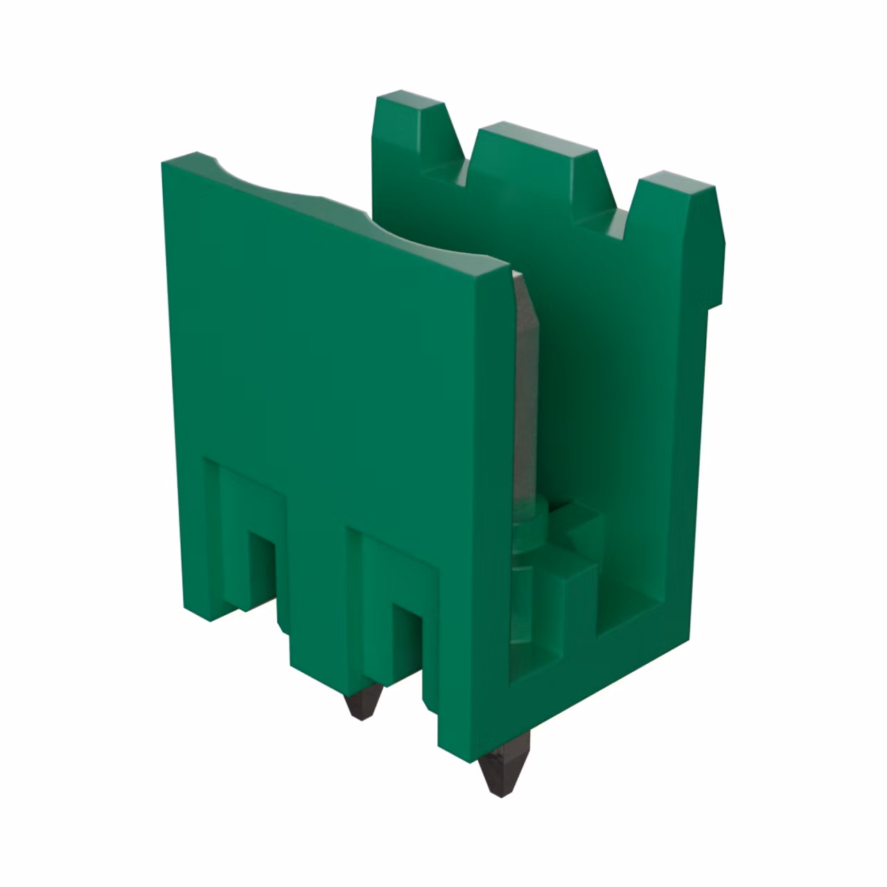 5.08mm Pitch Eurostyle Vertical PCB Header, Open Ends, Green Housing, 2 Circuits for sale