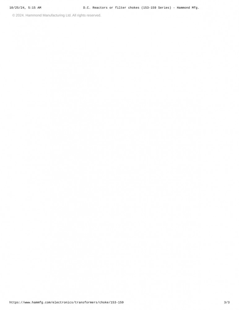 Hammond 153-159 series technical document page 3