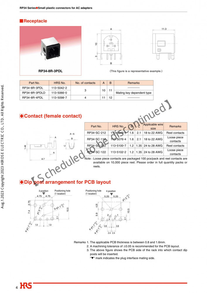 RP34 series technical document page 4