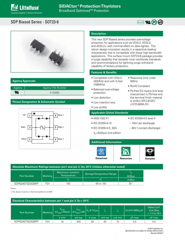 SDP0240T023G6RP datasheet page 1