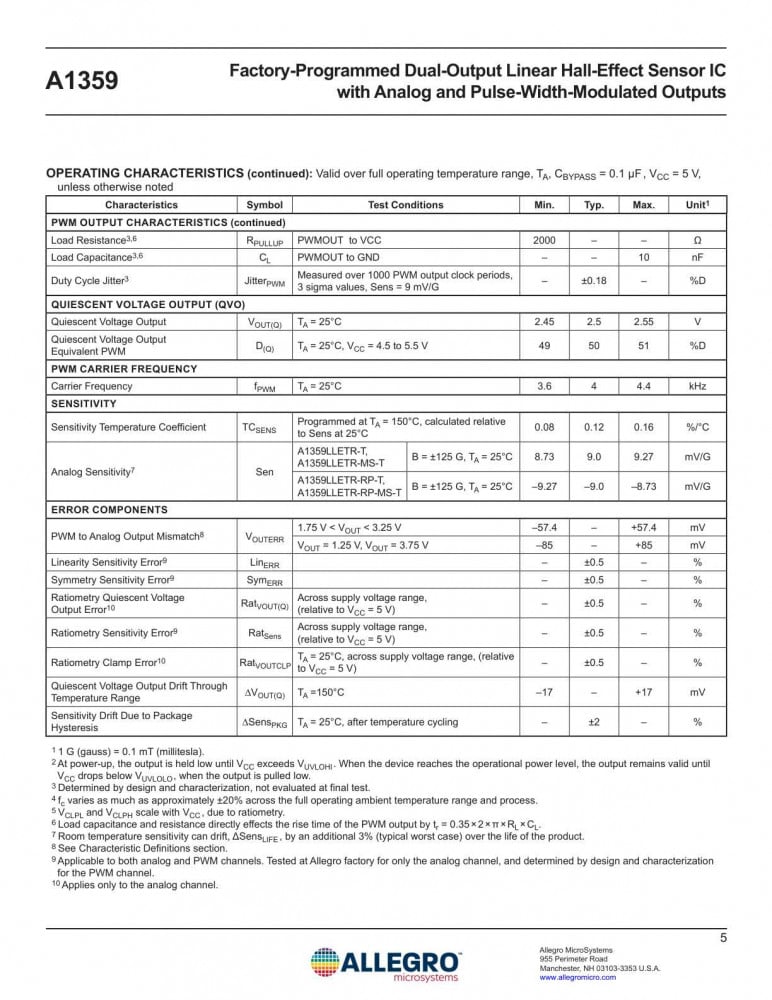 A1359 datasheet page 5