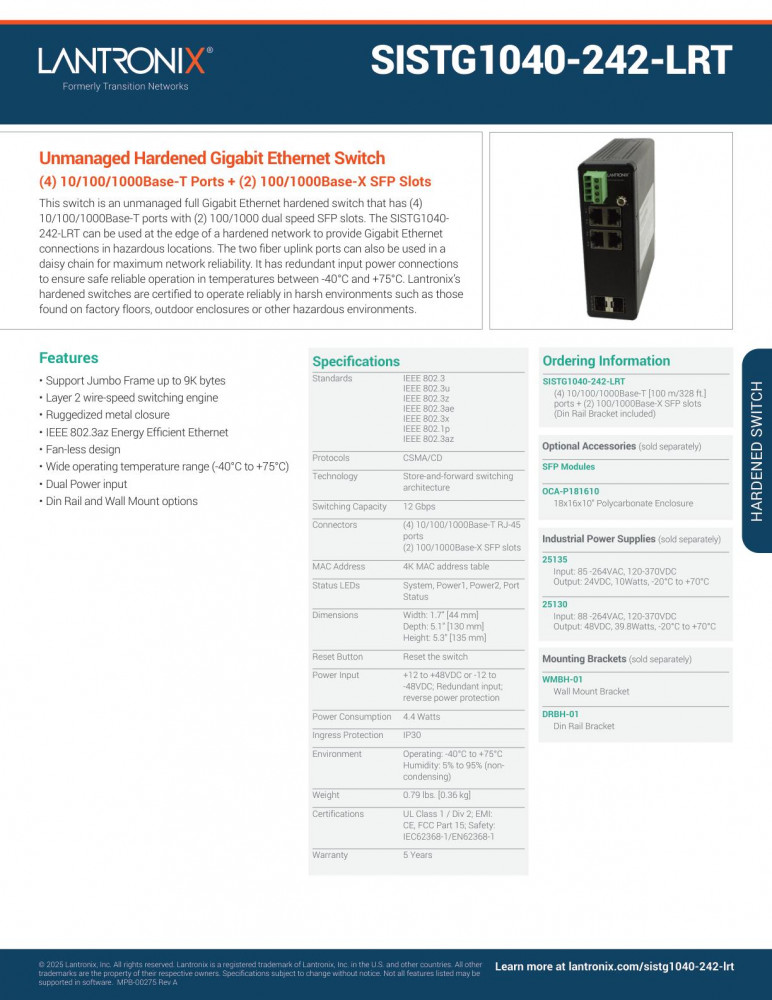SISTG1040-242-LRT product documentation image