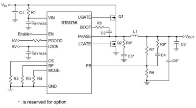 RT6575K - High Efficiency Single Synchronous DC-DC Step-Down Controller with 5V LDO for sale