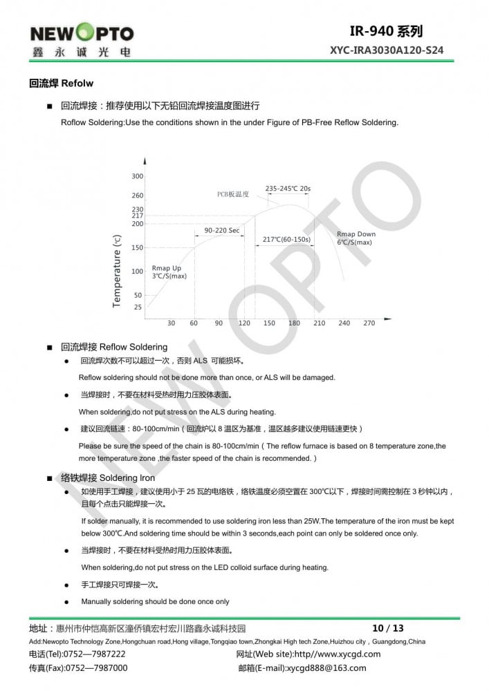 XYC-IRA3030A120-S24 specification page 10