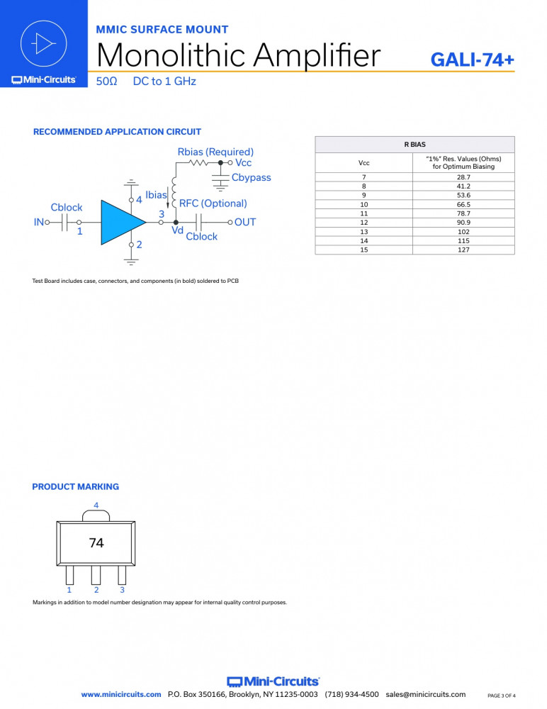 GALI-74+ technical document page 3