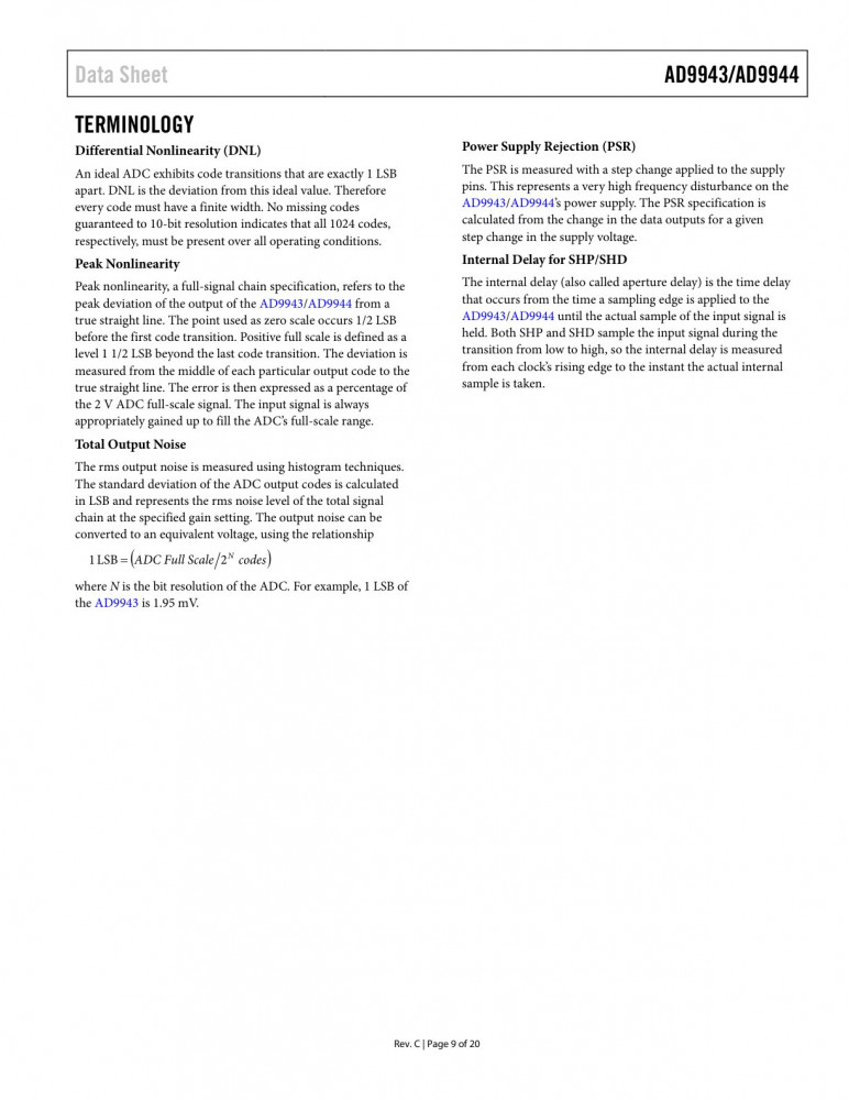 AD9944KCPZRL datasheet page 9