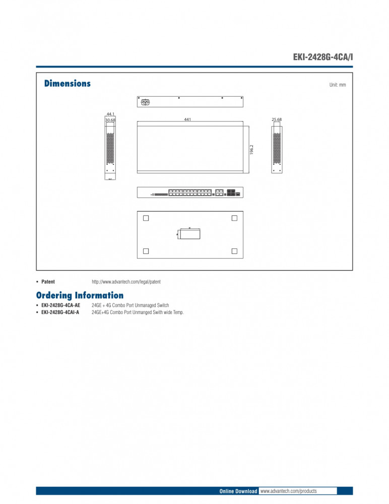EKI-2428G-4CAI technical document page 2