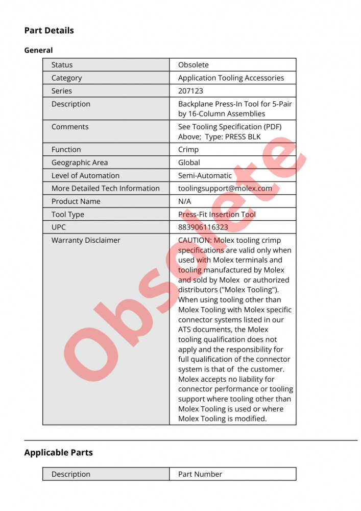 Tooling document preview, page 2