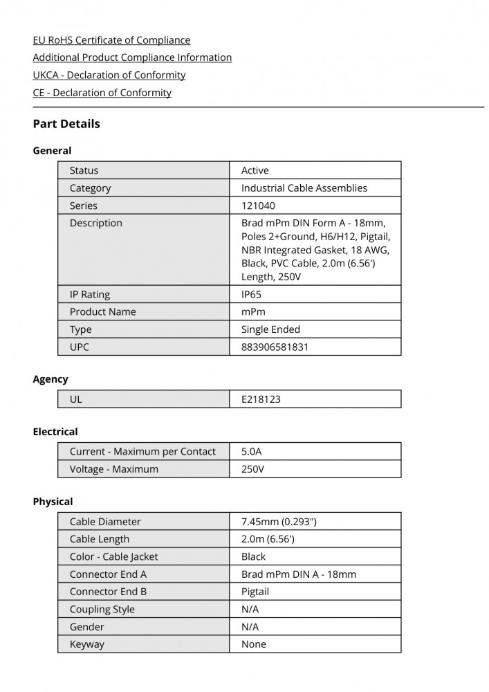 MOLEX 1210400731 drawing page 2