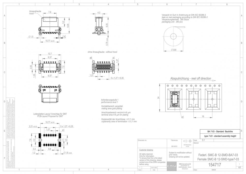 TE Connectivity 154717-E drawing preview