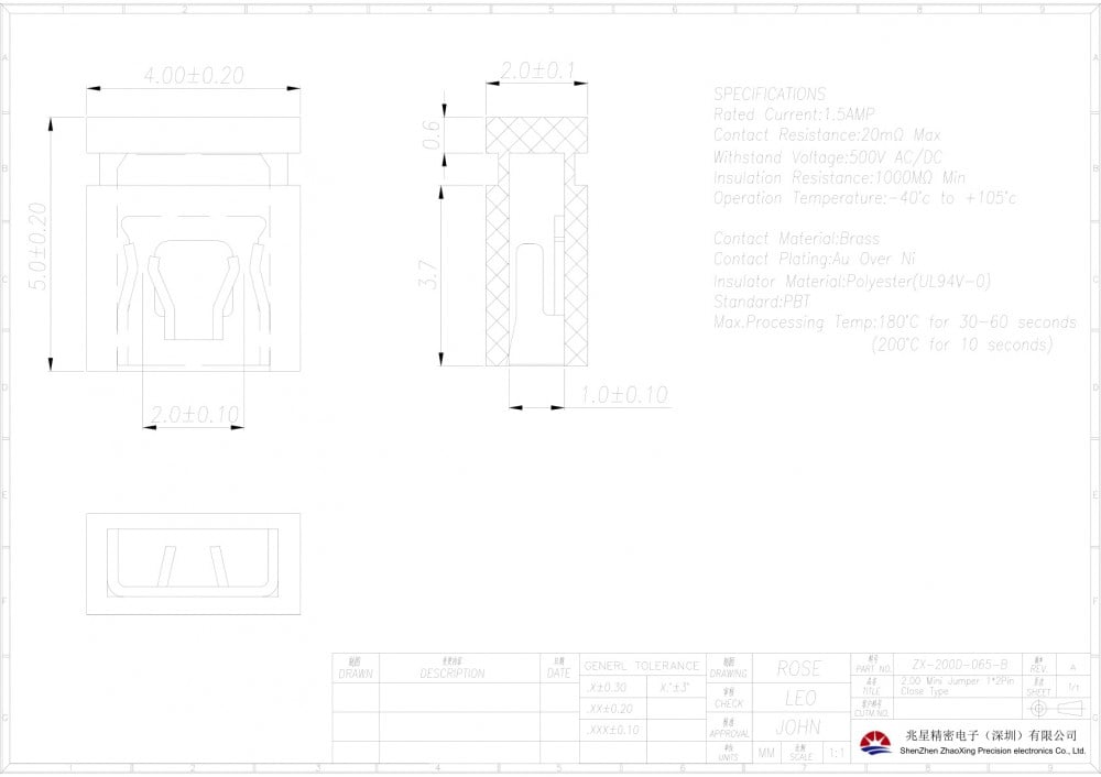 Megastar ZX-200D-065-B product document preview