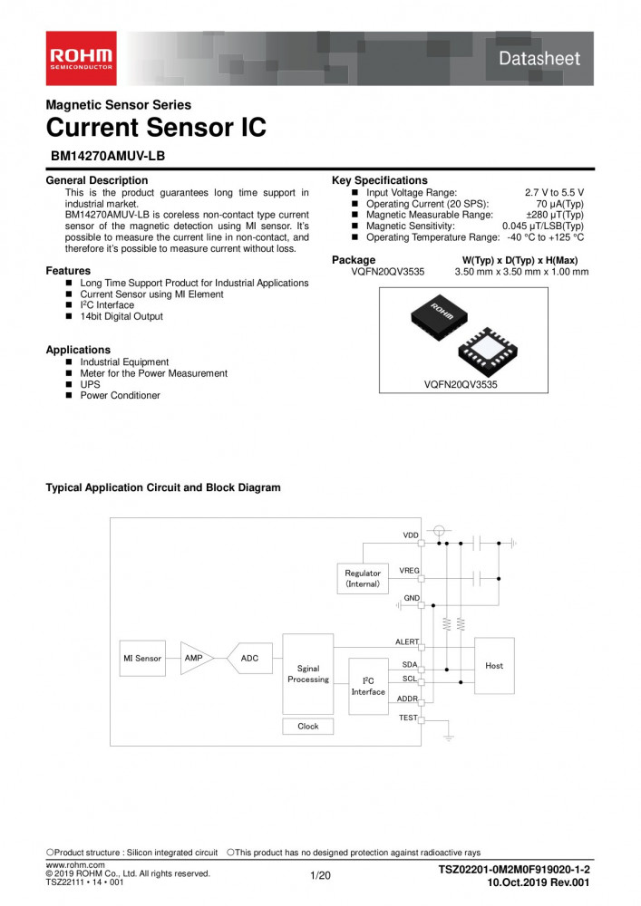 BM14270AMUV-LBE2 technical document page 1