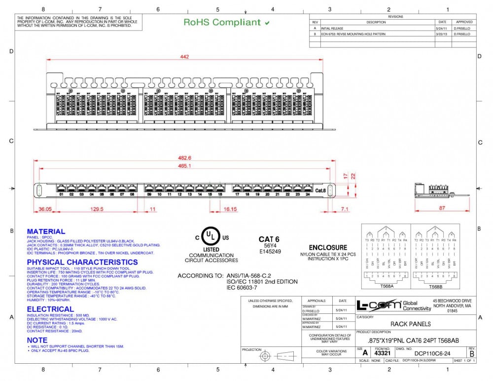 DCP110C6-24 technical document page
